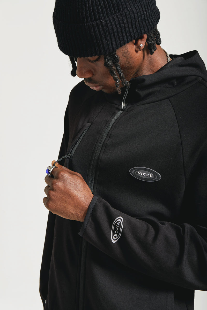 NICCE Black Apex Interlock Hoodie | Limited Time Sale