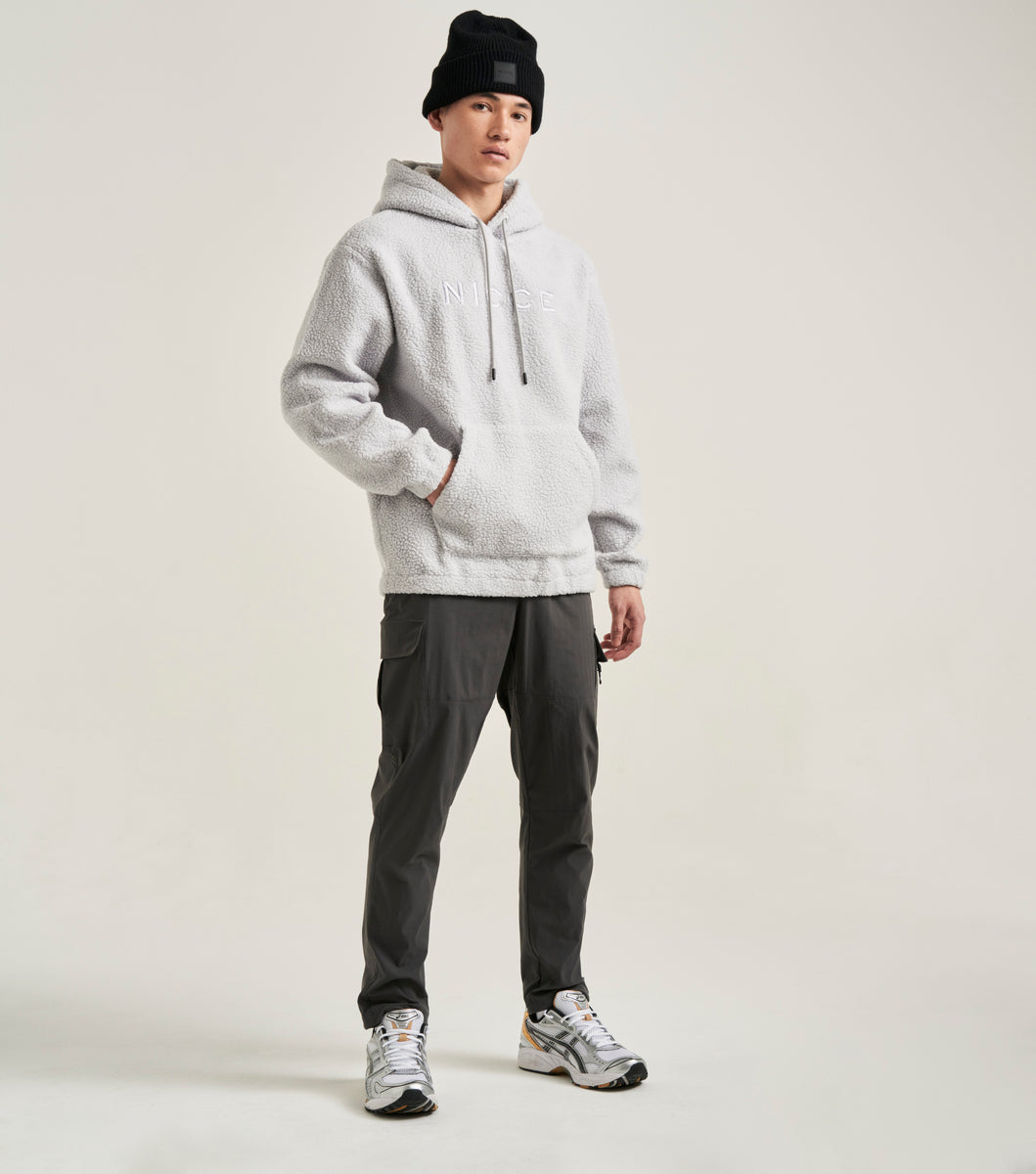 NICCE Mens Mercury Borg Hoodie | Cool Grey