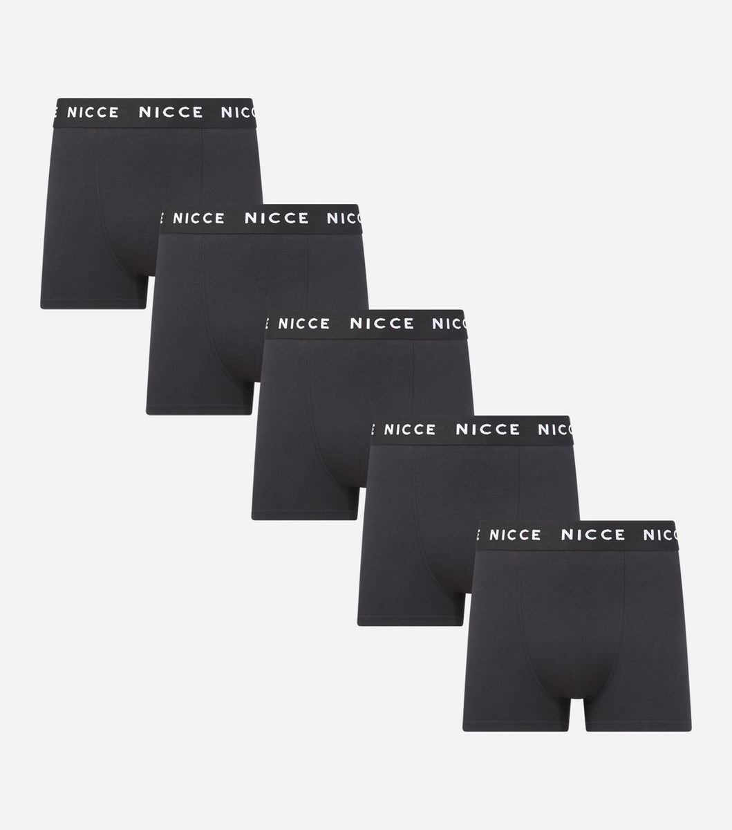 NICCE Mens Black 5 Pack Boxers Galan | Sale Event