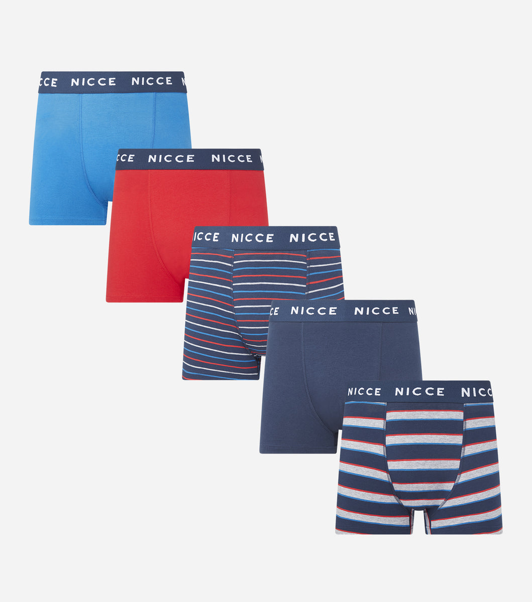 NICCE Mens 5 Pack Boxers Valdor | Multi