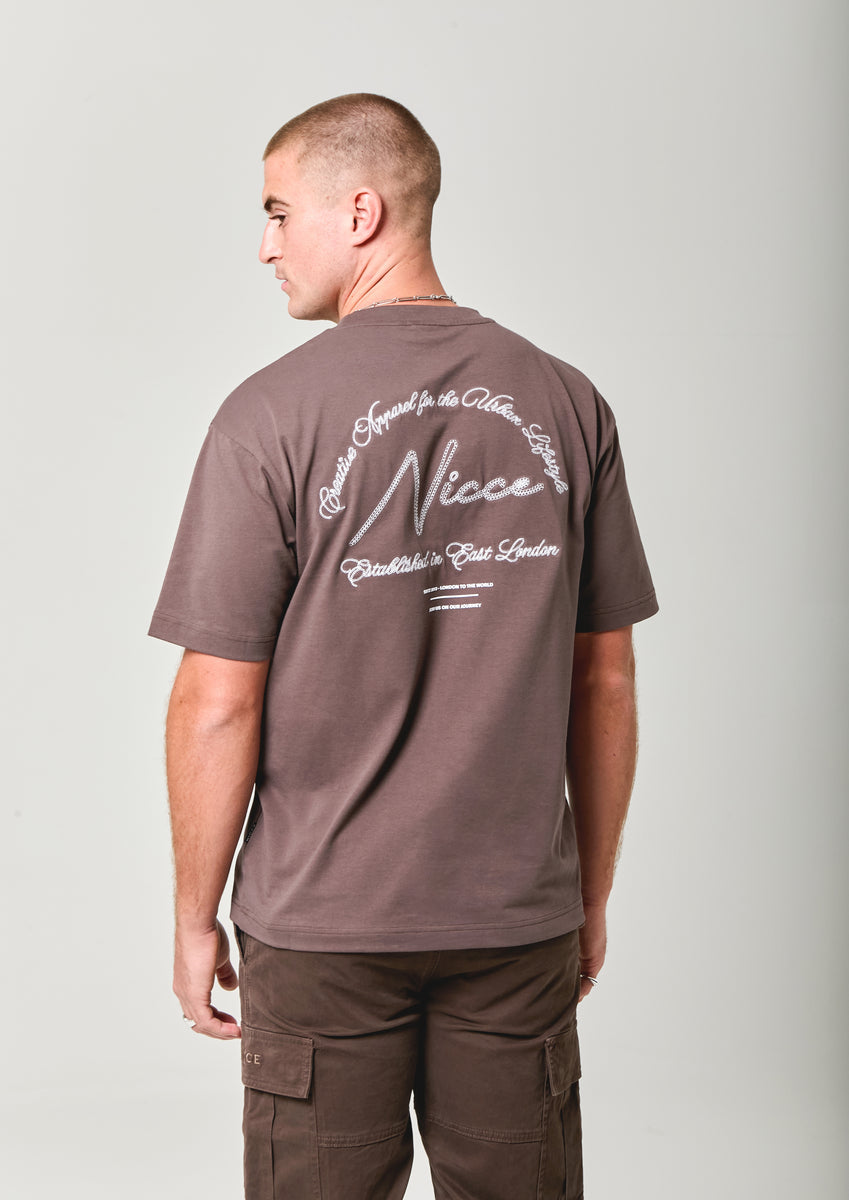 NICCE Mens Exalt T-Shirt | Brown